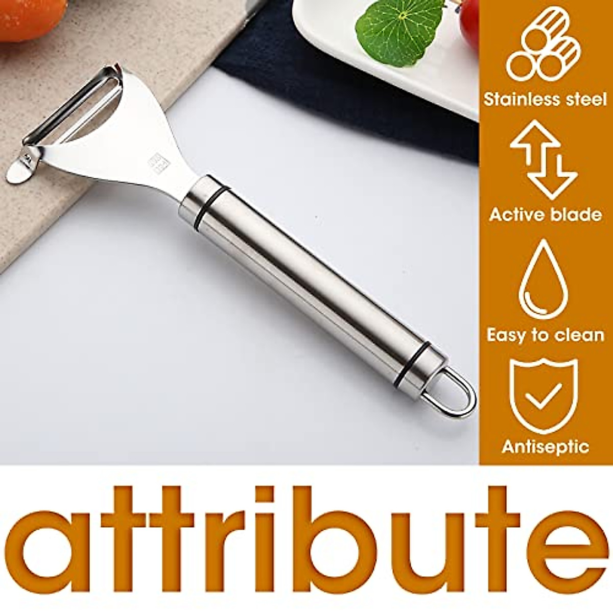 MEKBOK Vegetable Fruit Peeler - Ultra Sharp Stainless Steel Peeler for Potato Apple Carrot and Veggies