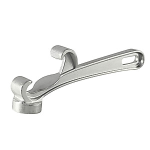 HOME-X Aluminum Pail Opener, Sturdy Bucket Lid Removal Tool, Handy Lightweight Aluminum Lid-Remover and Opener Tool, 8 ½” L x 2" W x 1 ¼” H, Silver