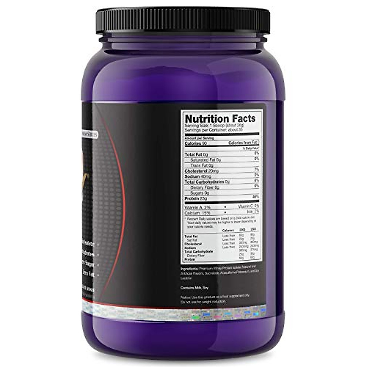 Ultimate Nutrition ISO Cool Whey Isolate Protein Powder - Keto Friendly - Sugar, Carb and Fat-Free - 23 Grams of Protein Per Serving, Vanilla, 2 Pounds