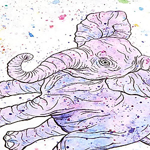 Colorful Animal Baby Blanket | 30 x 40 Inch | Extra Soft Minky Fleece | Unique Watercolor Design