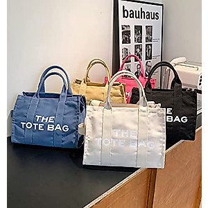 Tote Bag for Women, Travel Canvas Tote Bags for Women, Fashion Crossbody Bags Handbag Bag Casual Large Capacity for Office, Travel, School - BlueBlack