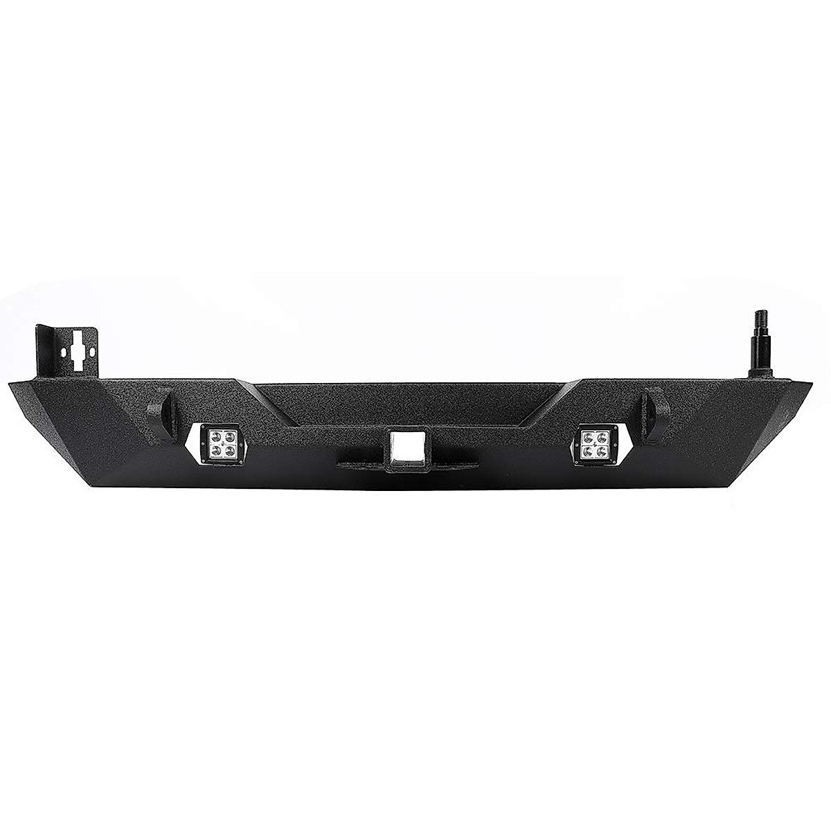 ECCPP Rear Bumper w/Tire Carrier Fit for Jeep Wrangler TJ YJ 1987-2006 (with D-ring & LED Lights) Texture Black
