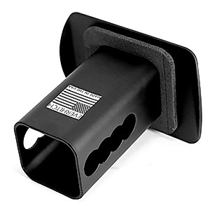 Blank Metal Hitch Cover (Fits 2" Receiver, Black 3"x4")