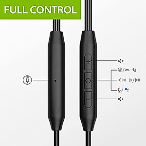 Avantree E171 - Sports Earbuds Wired with Microphone, Sweatproof Wrap Around Earphones with Over Ear Hook, in Ear Running Headphones for Workout Exercise Gym Compatible with Cell Phones