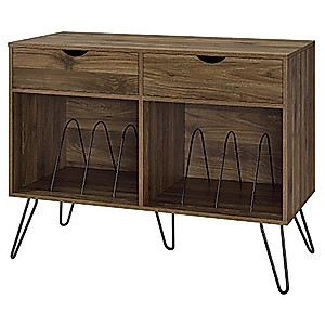 Novogratz Concord Turntable Stand, Double, Walnut