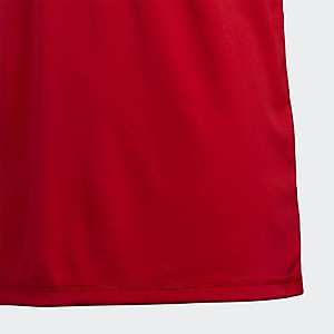 adidas Boys' Short Sleeve AEROREADY Performance Logo Tee T-Shirt, Scarlet, Medium