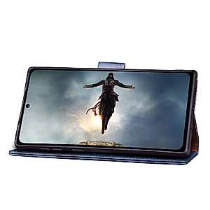 SUANPOT for Samsung Galaxy Note 20 Ultra 5G 6.9" with RFID Blocking Leather Wallet case Credit Card Holder, Flip Folio Book Phone case Cover Women Men for Samsung Note 20 Ultra case Wallet Blue