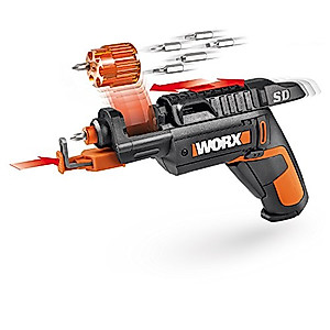 Worx 4V Electric Screwdriver, Rechargeable Cordless Power Screwdriver Set with 6 Bits, Screw Holder, Charger - WX255L