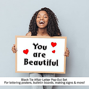 Barker Creek Letter Pop-Outs, 4 Inch, Black Tie Affair, Set of 255