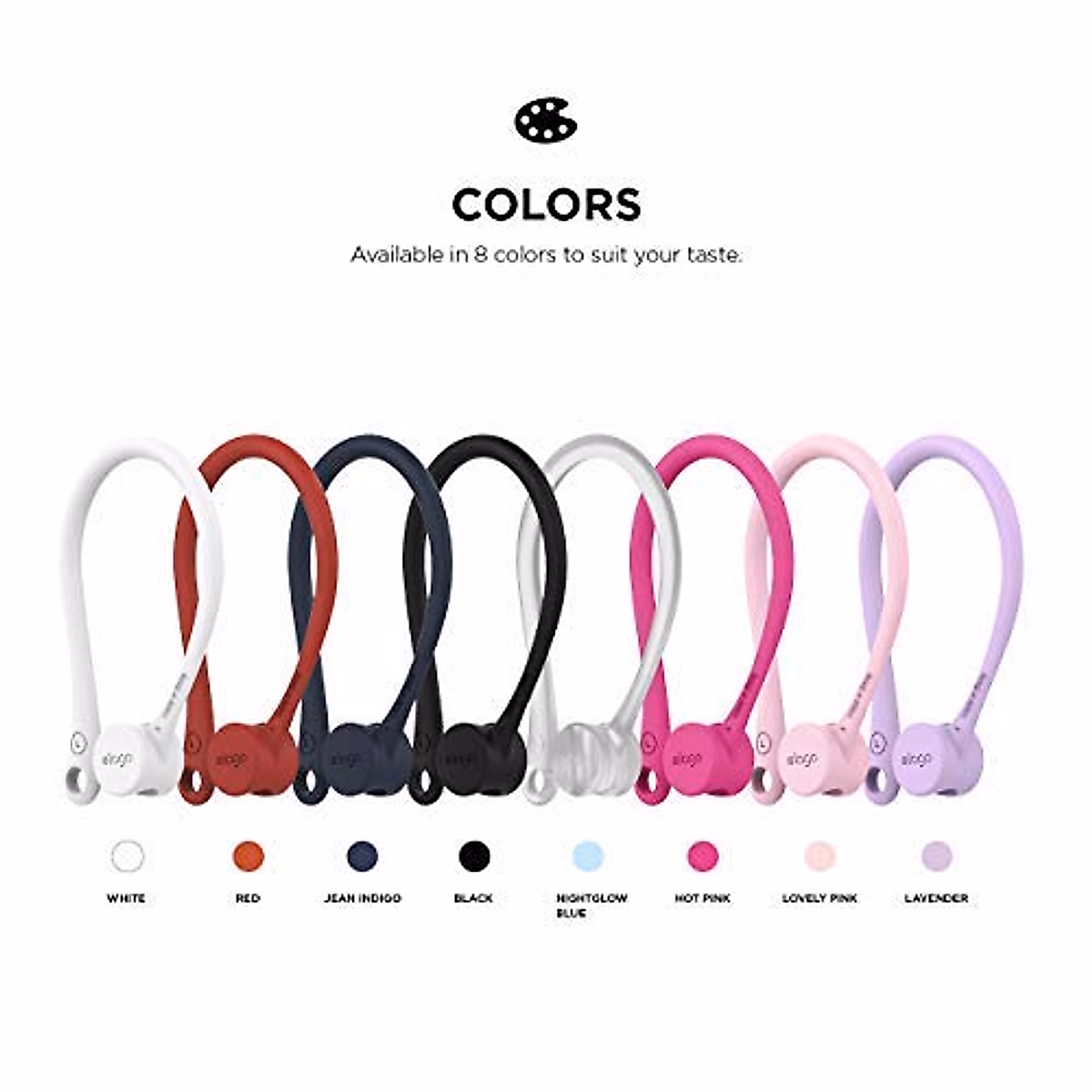 elago Ear Hooks Designed for AirPods Pro, AirPods 3 and AirPods 1, 2, Anti-Slip Earbud Accessories, Comfortable Fit, Ergonomic Design, Durable TPU Construction, Perfect for Exercising [White]