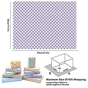 Classic Plaid Wrapping Paper, Popular Light Color in White Kraft Gift Wrapping Paper, 20x28 inches per sheet (10 sheets: 38 sq. ft. ttl.), Folded Paper for Families, Friends, Kids in Birthday, Wedding, Baby Shower, Congrats and Holiday