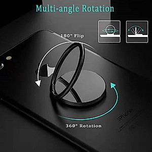 KJYFOANI for Infinix GT 10 Pro Case, [ 1 x Tempered Glass Protective Film], Shockproof Soft Cover, with [360° Rotation Ring Kickstand] Case for Infinix GT 10 Pro (6.67") - XT29