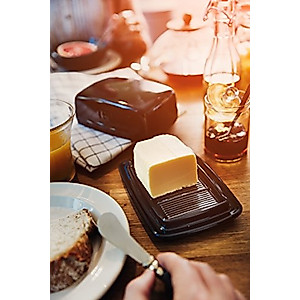 Emile Henry 6.5" x 4.75" x 2.75" Butter Dish | Burgundy