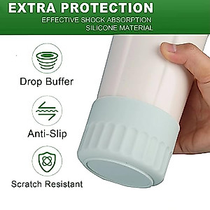 Yaruing 2Pcs Silicone Boot for Stanley Tumbler 40oz 30oz Cup Accessories,Protective Silicone Bumper Boot Sleeve,Anti-Slip Bottom Sleeve Cover for All Water Bottles Bottom Width of 2.83&3in,Khaki