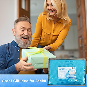 AEROiVi Shower Seat Cushion for Shower Chairs, Transfer Benches in Bathtub, Cushion for Sauna, 3D Mesh Pad with Hook, Slip-Resistant, Design for Elderly, Senior, Handicap & Disabled