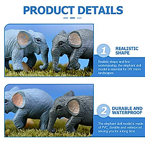 LUOZZY 12pcs Mini Elephants Miniature Animals Figurines Cartoon Elephant Bonsai Garden Elephant Models