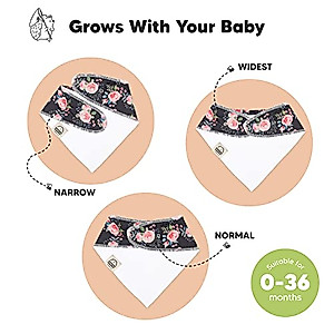 10-Pack Organic Baby Bandana Bibs - Organic Cotton Bandana Bibs for Boys, Girls - Super Absorbent Bandana Drool Bibs - Teething Bibs - Baby Bibs for Infant, Toddler (Tea Party)