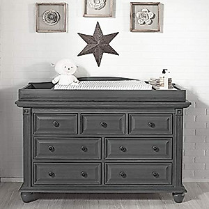 Oxford Baby London Lane 7 Drawer Dresser, Arctic Gray