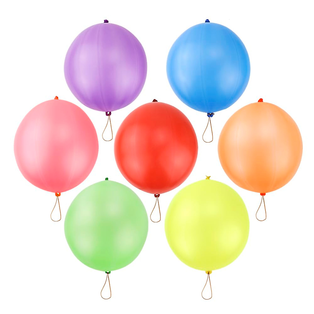 RUBFAC 25 Punch Balloons Punching Balloon Heavy Duty Party Favors For Kids, Bounce Balloons with Rubber Band Handle for Birthday Party