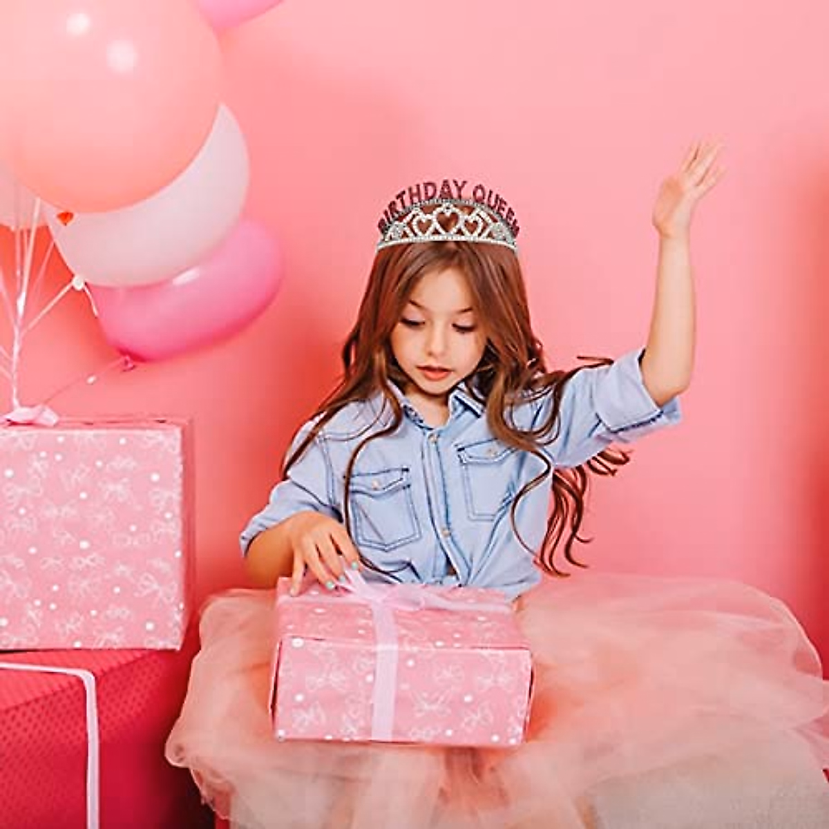 Birthday Sash Crown for Women Crystal Birthday Tiara and Crowns Premium Rhinestone Headband with Combs Birthday Outfits for Women Girls