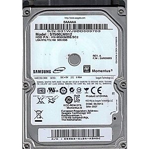 Samsung ST500LM012 HN-M500MBB/SC2 F/W: 2AR20003 500GB Seagate (Renewed)