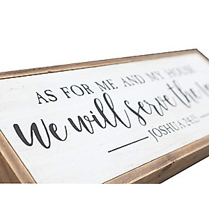 Paris Loft As for Me and My House We Will Serve The Lord Wood Rustic Wall Sign Plaque|Farmhouse Home Decor|Christian Decor|Bible Verse Sign