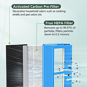 HAPF30AT Filter Replacement for Holmes AER1 Type Total Air Purifier, True Hepa Filter for HAPF30AT HAP242-NUC HAP424 HAP706 HAP716 HAP9240 et.