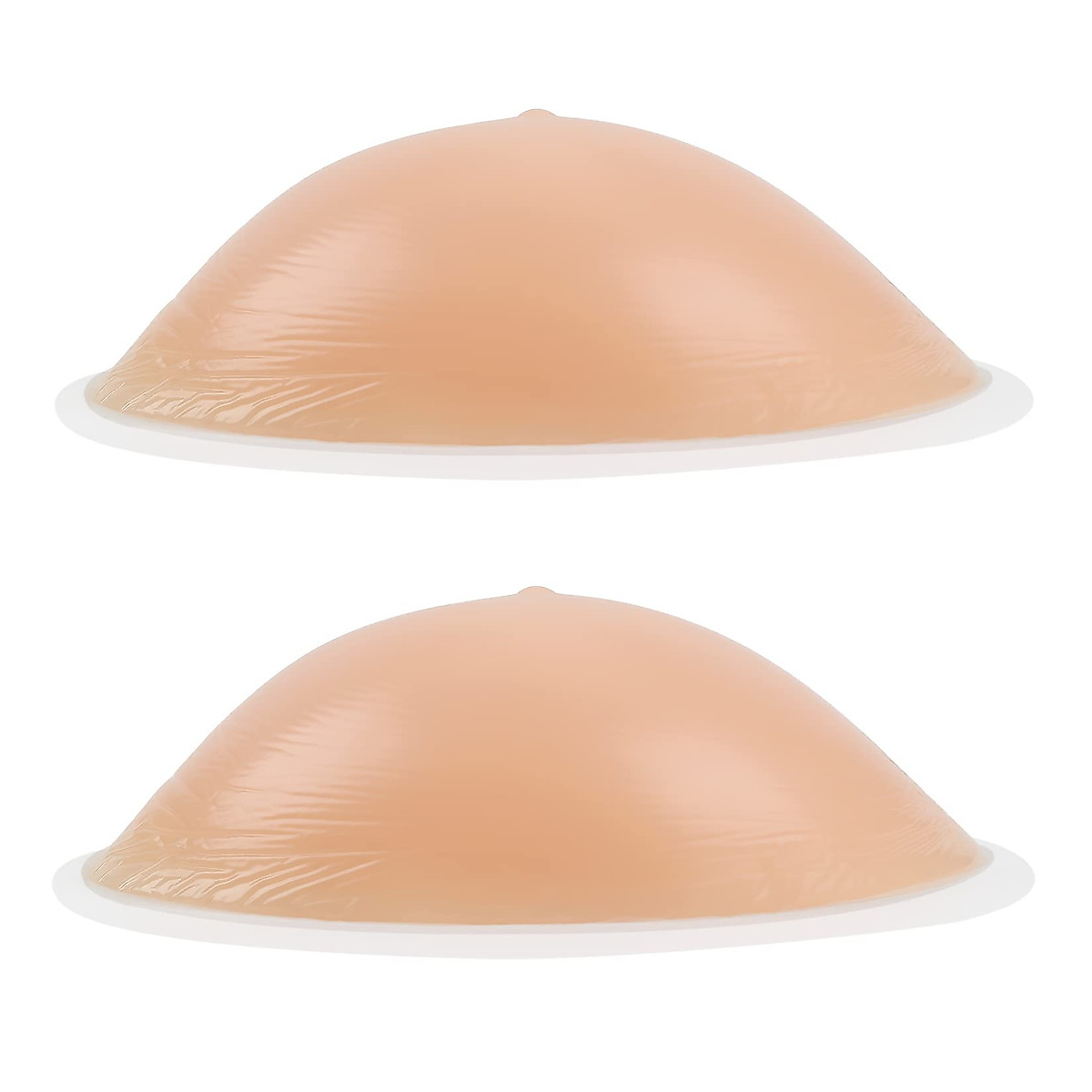 Vollence One Pair D Cup Attachable Triangle Silicone Breast Forms Mastectomy Prosthesis Bra Enhancer Inserts Concave Bra Pads