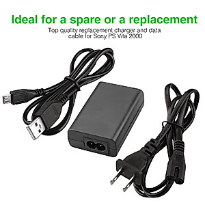 PS Vita Charger, AC Adapter Wall Charger Compatible with Sony PlayStation Vita 2000 (Only Compatible with PSV 2000)