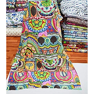 V Vedant Designs Hand Block Printed Indian Natural Cotton Jaipuri Print Sanganeri Kurti Print Fabric by 5 Yard