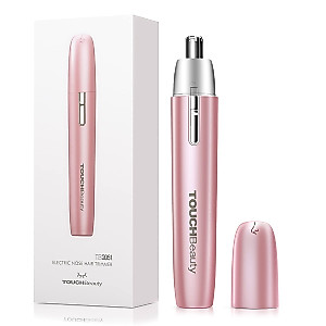 TOUCHBeauty Portable Ear Nose Hair Trimmer for Women, Nose Trimmer Women, Nose Hair Trimmer, Ear and Nose Hair Trimmer Clipper for Men Women, Mini Sized Battery Powered, Easy Cleansing