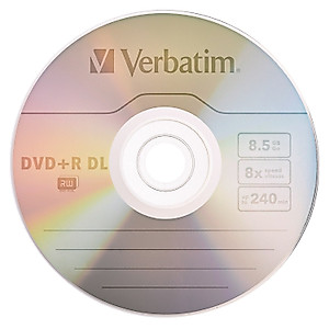 Verbatim DVD+R DL 8.5GB 8X with Branded Surface - 20pk Spindle
