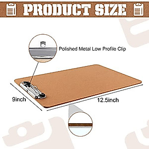 Clipboards, PANDRI 26 Pack Hardboard Office Clipboards, Low Profile Clip, Standard A4 Letter Size, Classroom Supplies, ECO Friendly