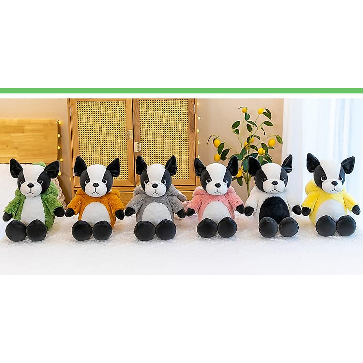 CASAGOOD 13 Inch French Bulldog Stuffed Animal Cosplay as Yellow Duck Plush Toys Soft Bull Dog Toy in Duck Costume, Great Bulldog Plushies Toys Stuffed Animals for Kids