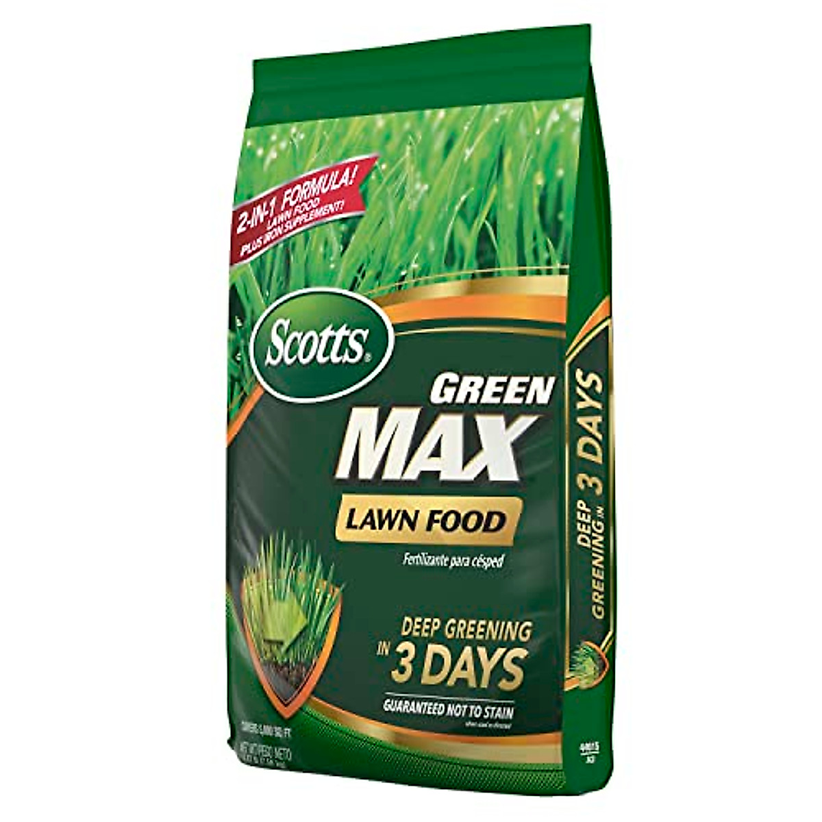 Scotts Green Max Lawn Food, Lawn Fertilizer Plus Iron Supplement for Greener Grass, 5,000 sq. ft., 16.67 lbs.