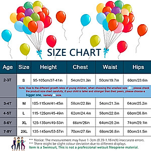 AIWUHE Kid's Full Body Swimwear Boys&Girls One Piece Swimsuit Long-Sleeve Water Sports Rash Guard UPF 50+ Sunsuit Sets 2-8Y Rose