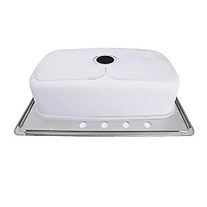 Nantucket Sinks NS3322-8 33" Rectangle Single Bowl S. Steel Kitchen Sink