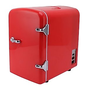TOPINCN Portable Mini Fridge Cooler, 4 Liter Capacity Personal Travel Refrigerator for Snacks Lunch Drinks Cosmetics, Desk Home Office Dorm (US Plug)