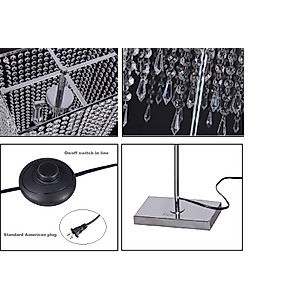 GDLMA Floor Lamp, Crystal Lava Lamp, Raindrop Standing Light for Bedroom, Living Room or Gift Silver