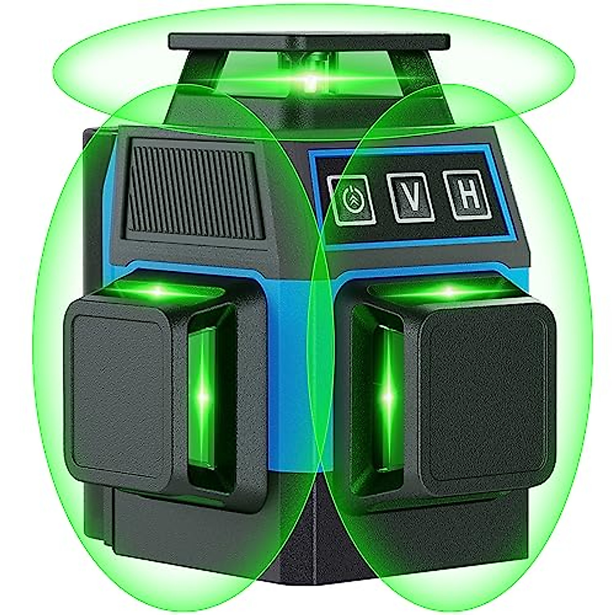 Laser Level Self Leveling - Jkaoclever 12 Lines 3x360° Laser Tool, 150FT Green Cross Line Lazer Level for Construction/Picture Hanging -Vertical/Horizontal Line, 2 Rechargeable Batteries, Wall Bracket