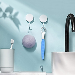 AMMON Tongue Scraper Stainless Steel Toungescrapper Tongue Cleaner Scraper for Adults and Kids Metal Tongue scrapers for Fresh Breath and Clean Mouth Reduce Bad Breath Maintain Oral Hygiene（Blue）