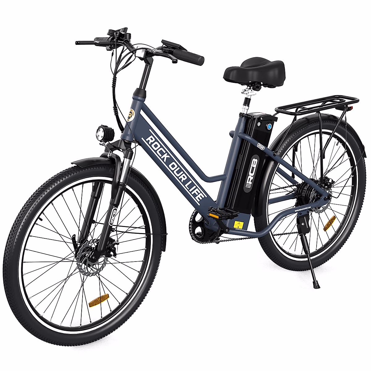RCB Electric Bike, 500W Electric Bike for Adults, 26" Ebike Adult Electric Bicycles, 55Miles 20MPH Commuting Electric Mountain Bike, 36V 472Wh Battery, 7-Speed, 26" Tires and Front Fork Suspension