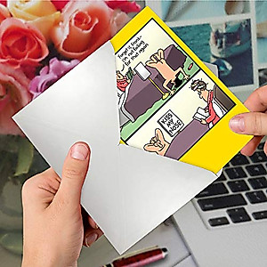 NobleWorks Hilarious Birthday Greeting Card with 5 x 7 Inch Envelope (1 Card) Bday Kiss my nose Tim Whyatt Birthday Cartoon 8347Z