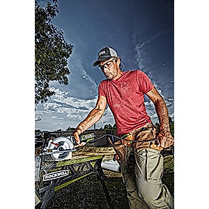 Rockwell 4-1/2” Compact Circular Saw, 5 amps, 3500 rpm, with Dust Port and Starter Kit– RK3441K , Black