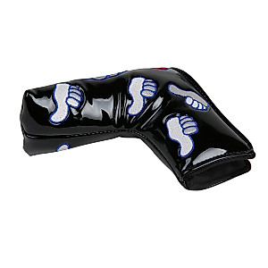 Sword &Shield sports Thumb PU Golf Putter Headcover for Blade Style Golf Club Head Cover with Magnetic Headcovers (Black)