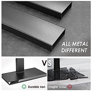 FITUEYES Floor TV Stands with Swivel TILT Mount for 32 39 40 43 49 50 55 60 65 70 75 Inch LCD LED TVs with Iron Base Adjustable Shelf Universal Television Stands for Bedroom and Living Room (Black)