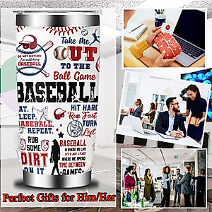 FOCIUZTA Baseball Mom Daily – Handle Cup Tumblers for Women, Coffee Mothers Mama Funny Insulated 20oz Tumbler with Lid & Straw, Ideal Baseball Gifts