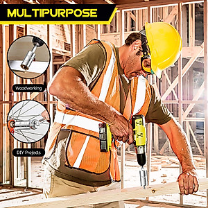 FEBBI Universal Socket, New Upgrade Gator Grip Universal Socket Wrench Set (7-19mm) with Ratchet Wrench Power Drill Adapter, Dad Gift, Best Tool Gifts for Men, Father, Husband DIY Handyman or Women