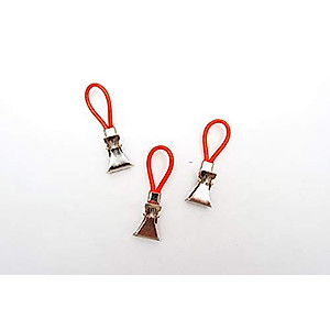 Kleiber 5 x 2 x 1 cm Towel Clip Hanger, Pack of 3, Red