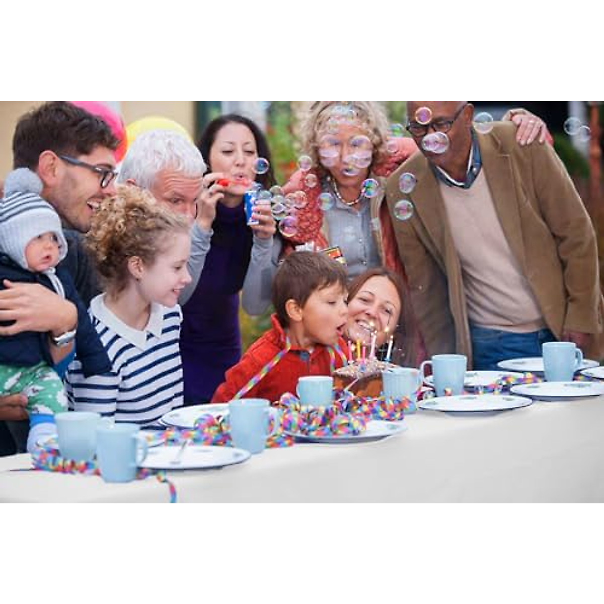 Exquisite 54 Inch X 300 Feet White Plastic Table Cover Roll in A Cut - to - Size Box with Convenient Slide Cutter. Cuts Up to 36 Rectangle 8 Feet Plastic Disposable Tablecloths